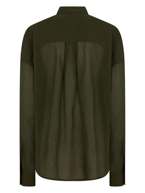 Dsquared2 Logo-patch Floral-appliqué Cotton Shirt