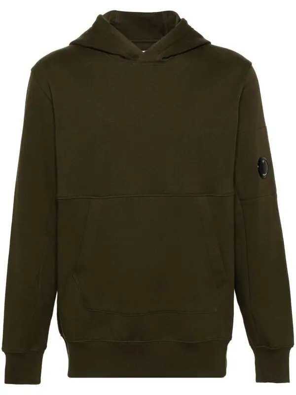 C.P. COMPANY Diagonal Raised Lens-detail Hoodie - Green