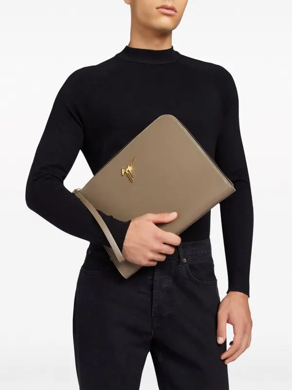 GIUSEPPE ZANOTTI Fabian Clutch - Brown