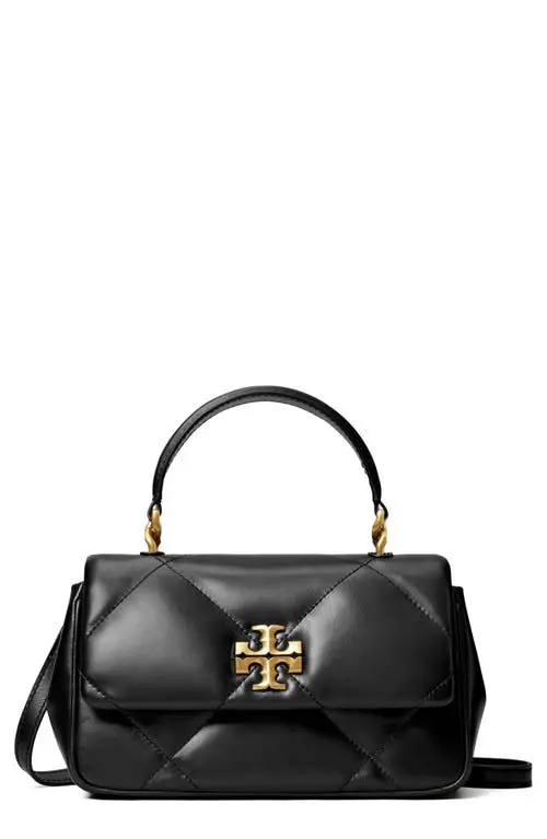 Tory Burch Kira Diamond Quilted Leather Top Handle Bag - Black