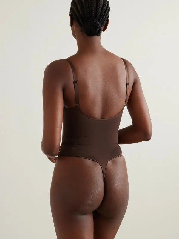 SKIMS Seamless Sculpt Thong Bodysuit - Brown