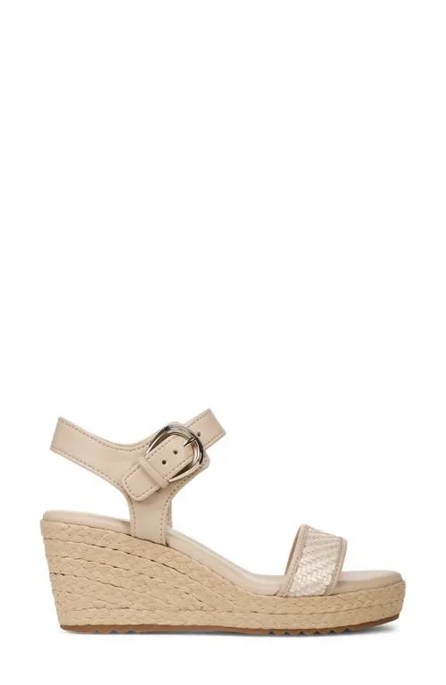 Naturalizer Stella Platform Wedge Sandal - Beige Multi Fabric