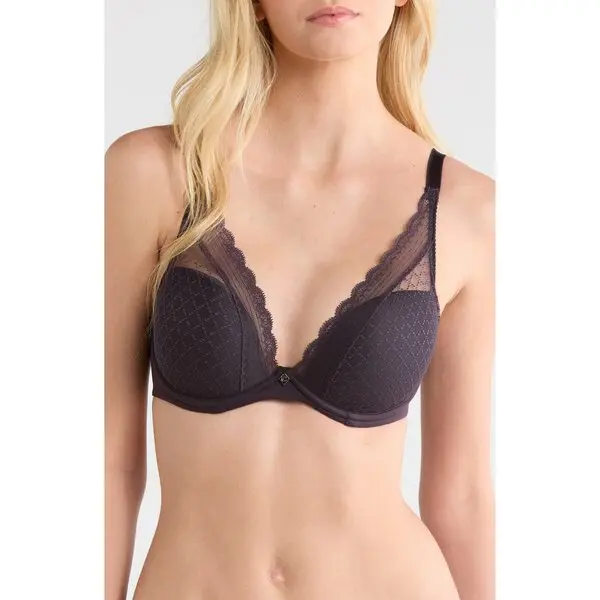 Chantelle Norah Chic Underwire Plunge Bra - Ink