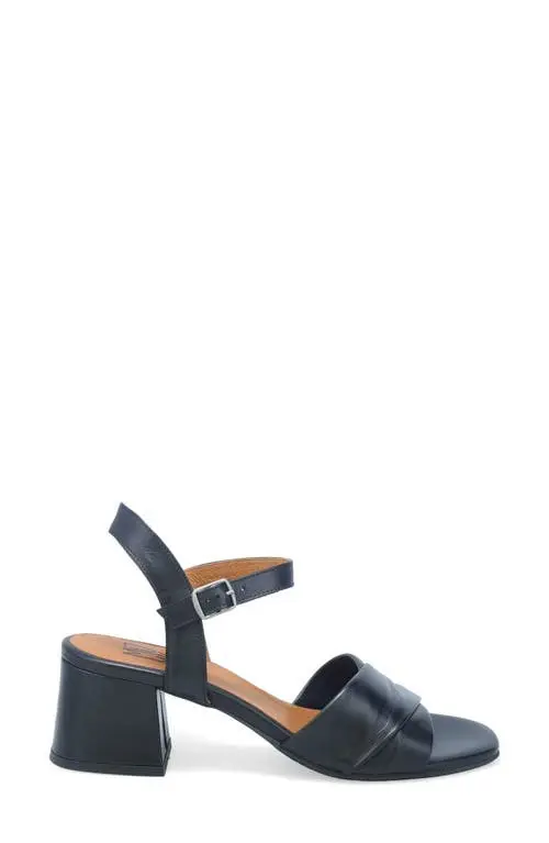 Miz Mooz Bela Leather Block Heel Sandal - Black