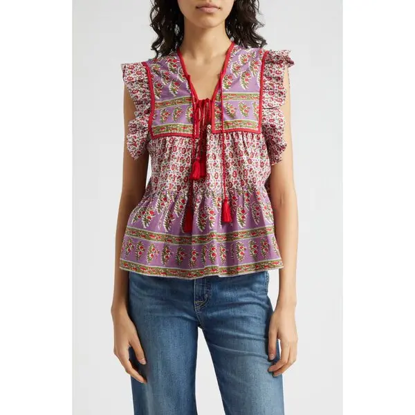 Mille Chelsea Ruffle Top - Heirloom