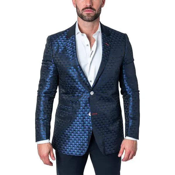 MACEOO Socrate Evo Skull Jacqurard Blazer