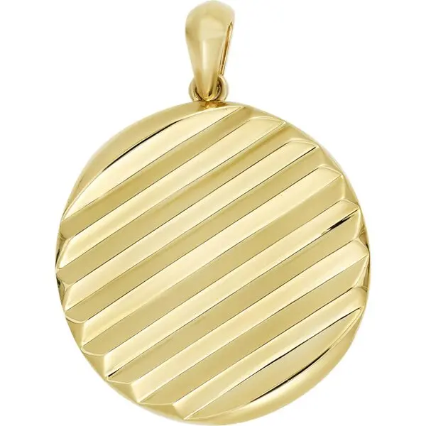 Bony Levy 14k Gold Fluted Disc Pendant - 14k Yellow Gold