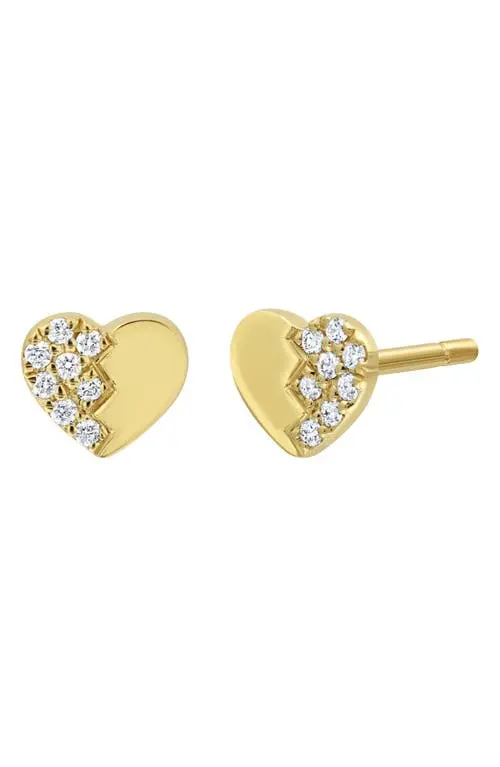 Bony Levy 18k Gold Diamond Heart Earrings - 18k Yellow Gold