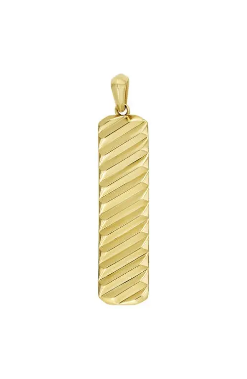 Bony Levy 14k Gold Fluted Bar Pendant - 14k Yellow Gold