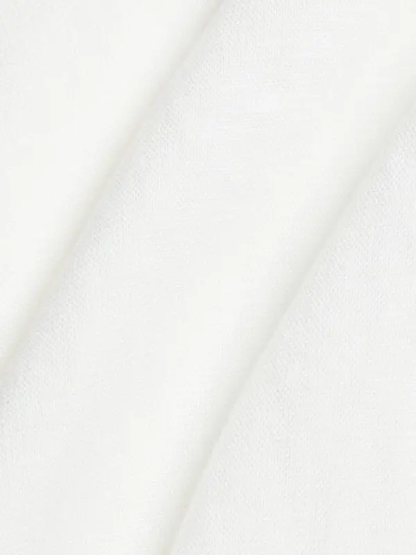 Vince Linen Cap-sleeve Blouse - Optic White