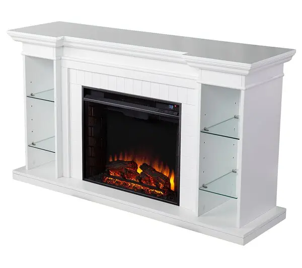 SEI FURNITURE Henstinger Electric Fireplace Wit H Bookcase - One-color