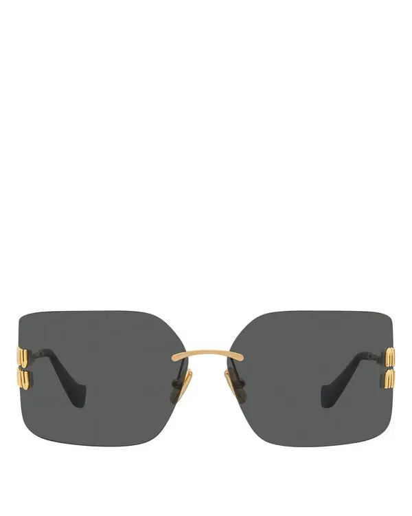Miu Miu Rectangle Sunglasses, 80mm