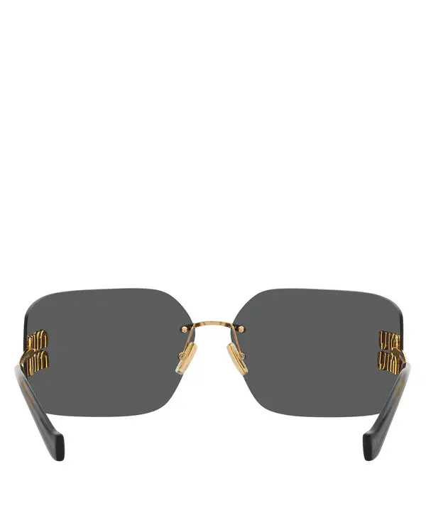 Miu Miu Rectangle Sunglasses, 80mm