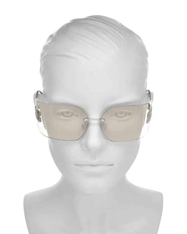 Miu Miu Rectangle Sunglasses, 80mm