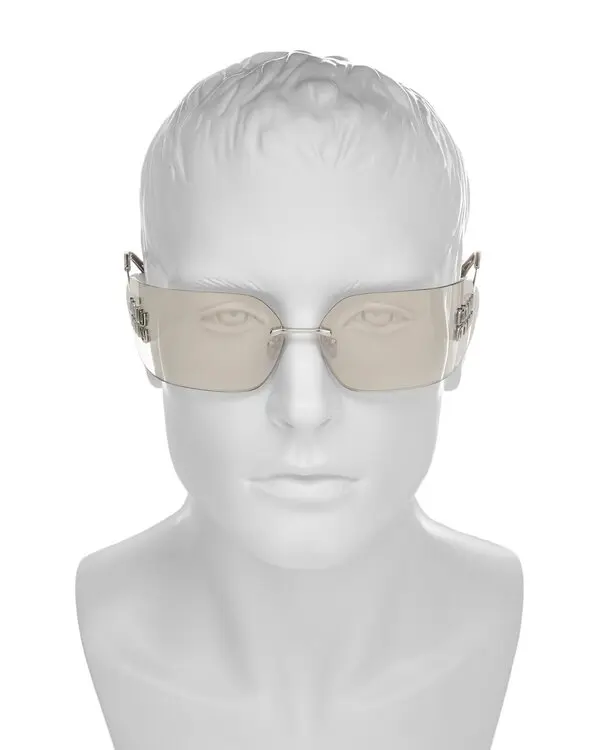 Miu Miu Rectangle Sunglasses, 80mm