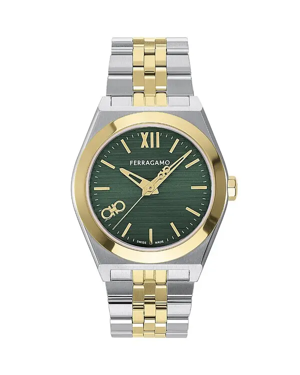 FERRAGAMO Vega 40mm Watch - Green/two-tone