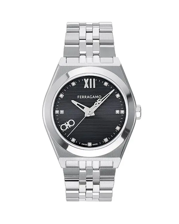 FERRAGAMO Vega Watch, 40mm - Black/silver