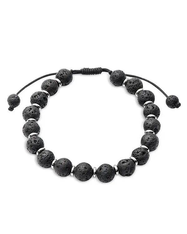 LINK UP Lava Stone Beaded Bracelet - Black