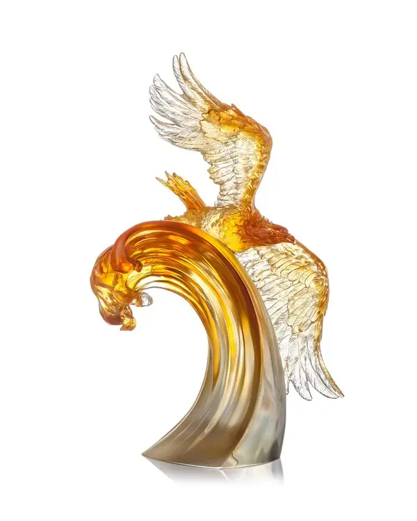 LIULI Align Light Amplify Crystal Eagle Sculpture