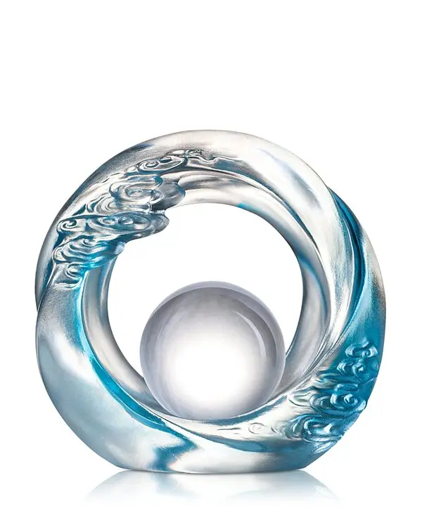 LIULI As The Good World Turns Generating Ruyi Through The Ether Crystal Sculpture - Blue