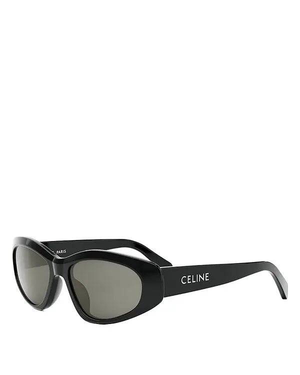Celine Monochroms Geometric Sunglasses - Black/gray Solid