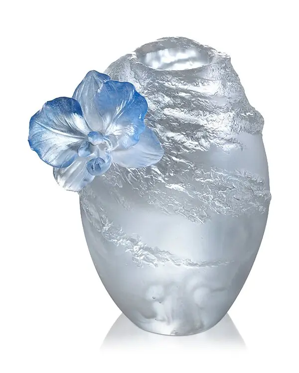 LIULI A Fresh And Wonderful Blessing Crystal Sculpture - Blue/clear