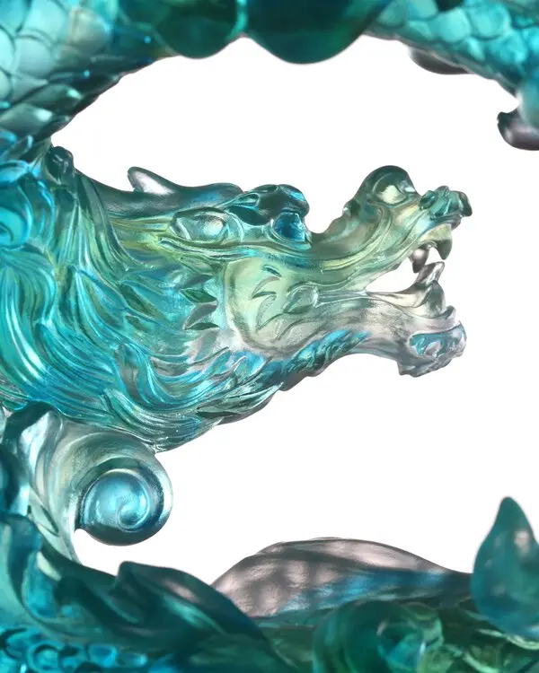 LIULI True Believer Dance Of The Dragon Crystal Sculpture