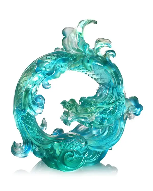 LIULI True Believer Dance Of The Dragon Crystal Sculpture