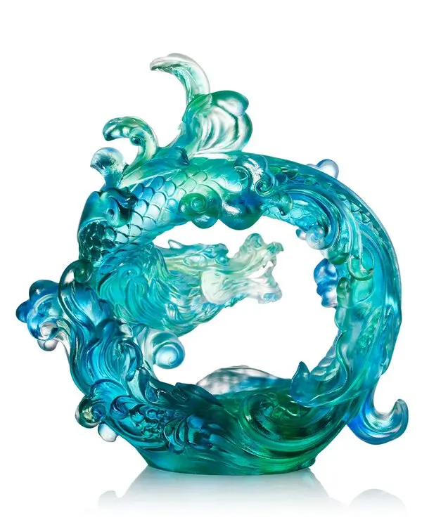 LIULI True Believer Dance Of The Dragon Crystal Sculpture