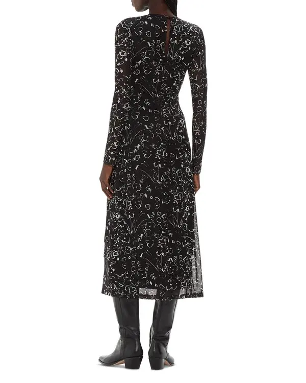 Whistles Long Sleeve Printed Dress