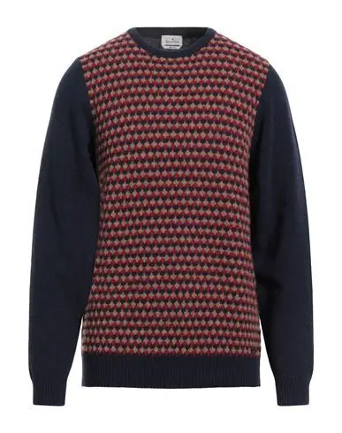 BROOKSFIELD Multicolor Crewneck Sweater - Blue