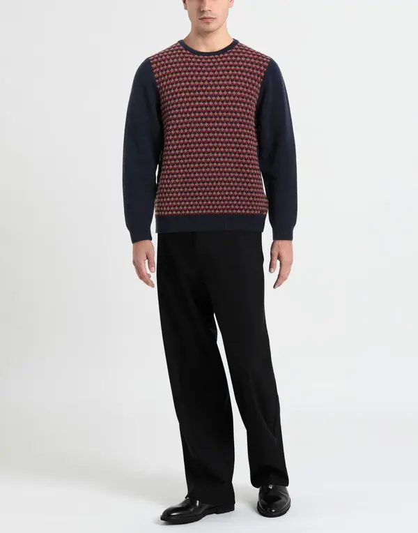 BROOKSFIELD Multicolor Crewneck Sweater - Blue