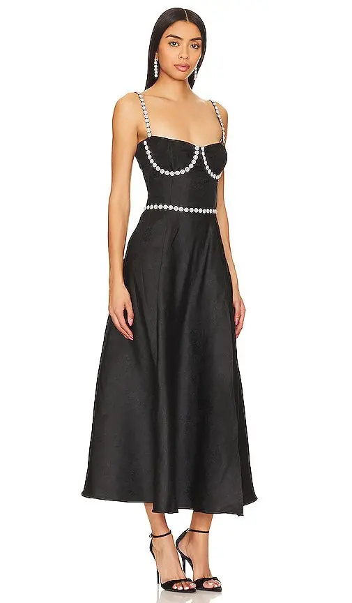 V. CHAPMAN Cora Corset Midi Dress