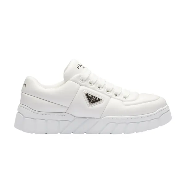 Prada Padded Nappa Leather Sneakers - White