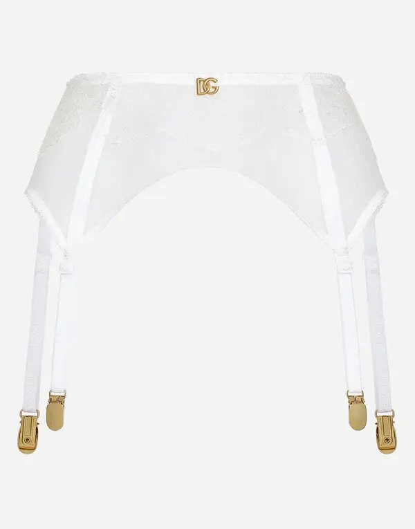 Dolce & Gabbana Lace Suspender Belt - White