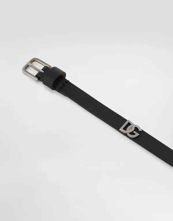 Dolce & Gabbana Calfskin Bracelet With Dg Logo