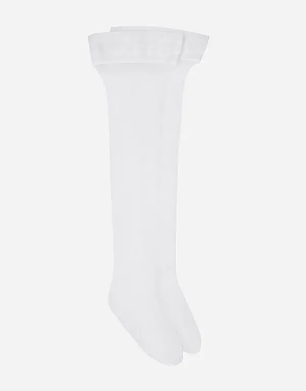 Dolce & Gabbana Thigh High Stockings - White