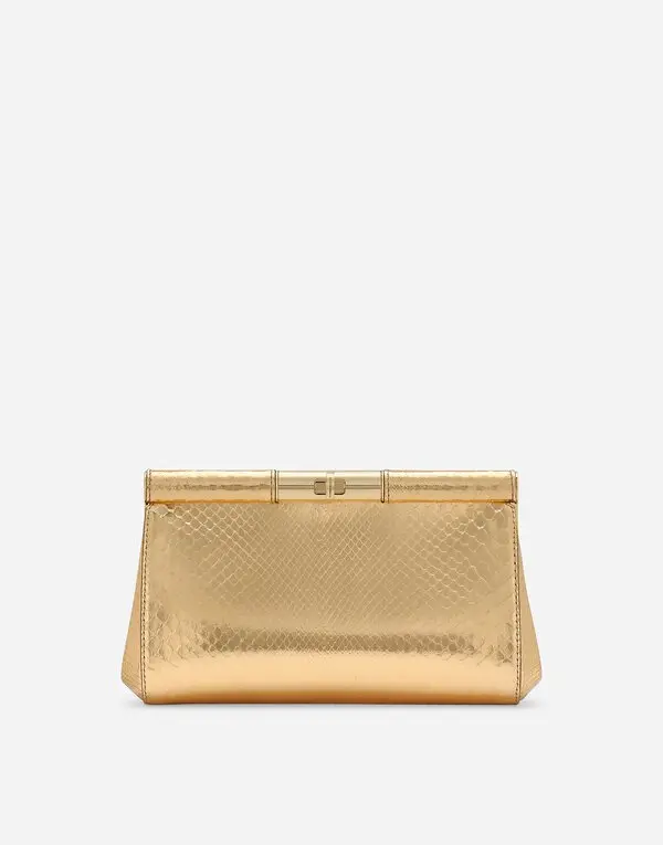 Dolce & Gabbana Marlene Python Skin Clutch