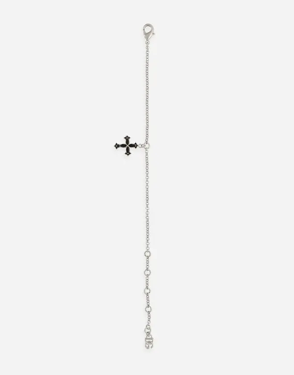 Dolce & Gabbana Crystal Cross Charm Bracelet