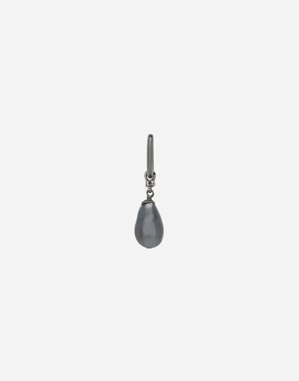 Dolce & Gabbana Single Creole Earring With Baroque Teardrop - Grey