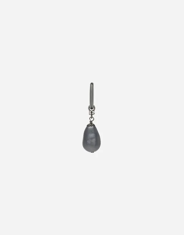 Dolce & Gabbana Single Creole Earring With Baroque Teardrop - Grey