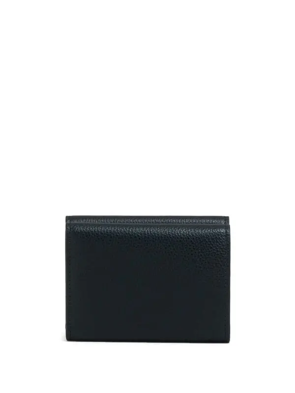 Marni Leather Trifold Wallet With Mending-embroidery - Black
