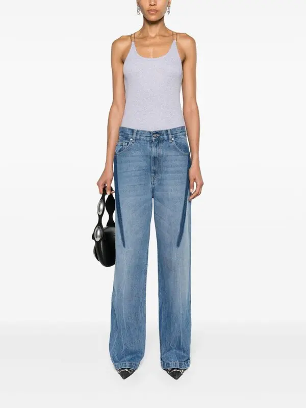 DION LEE Wire Strap Organic Cotton Tank Top
