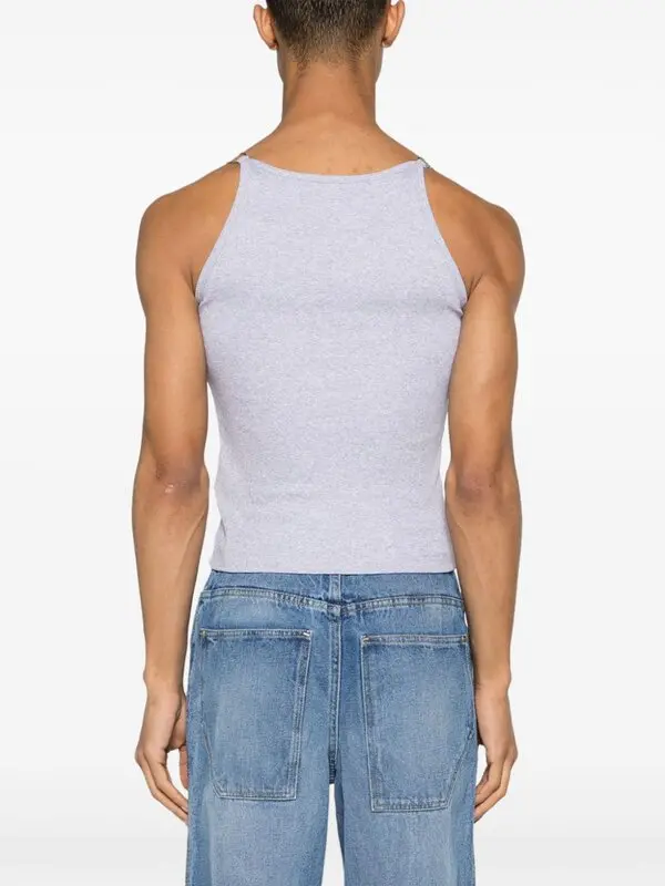 DION LEE Wire Strap Organic Cotton Tank Top