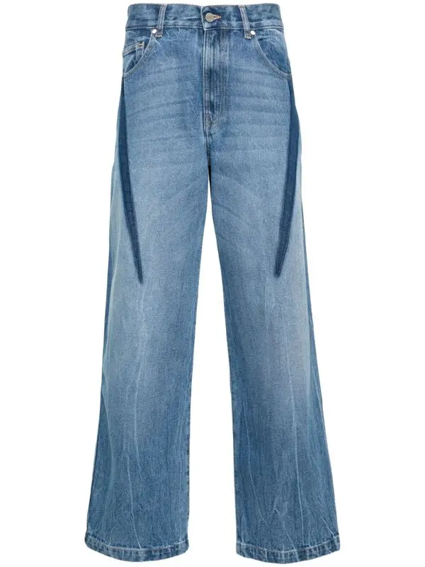 DION LEE Slouchy Darted Wide-leg Jeans