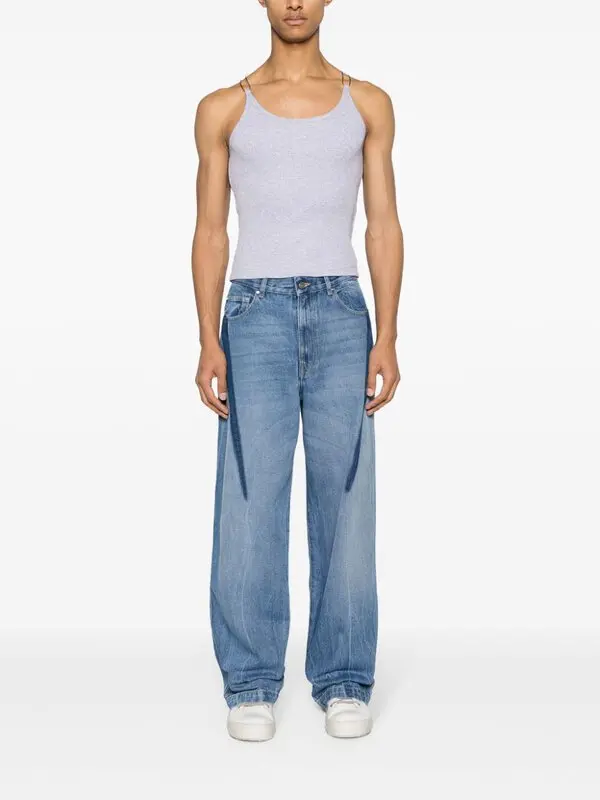 DION LEE Slouchy Darted Wide-leg Jeans