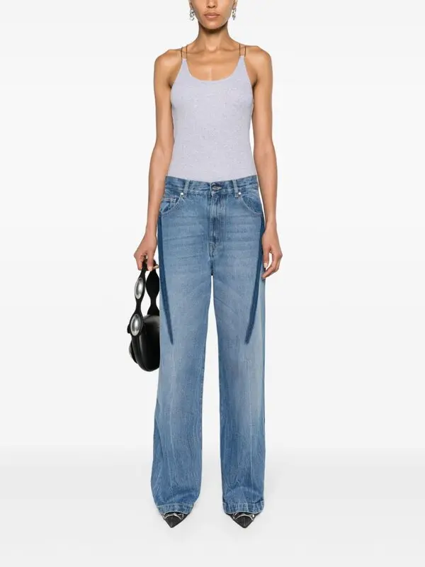 DION LEE Slouchy Darted Wide-leg Jeans