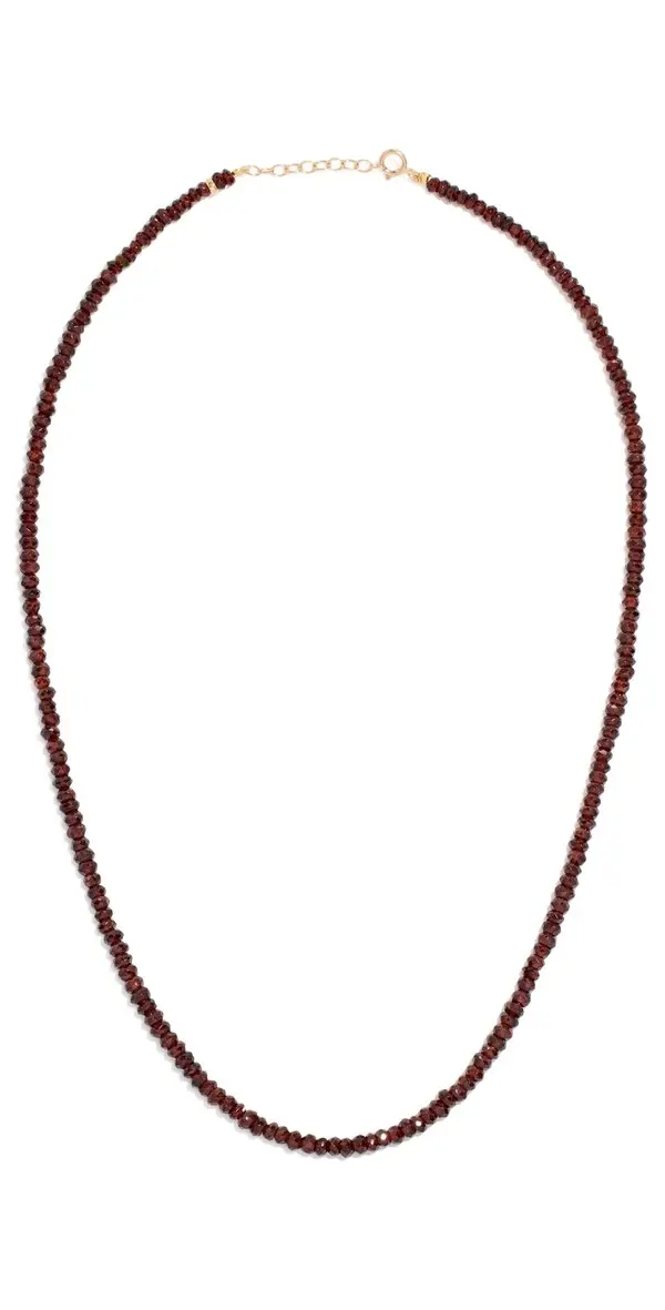 Jia Jia January Beaded Necklace - Garnet
