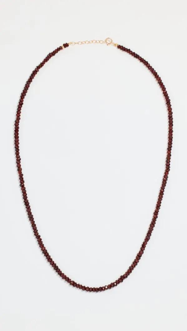 Jia Jia January Beaded Necklace - Garnet