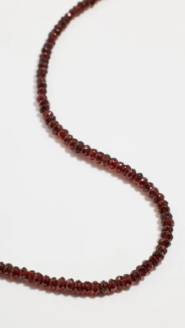 Jia Jia January Beaded Necklace - Garnet
